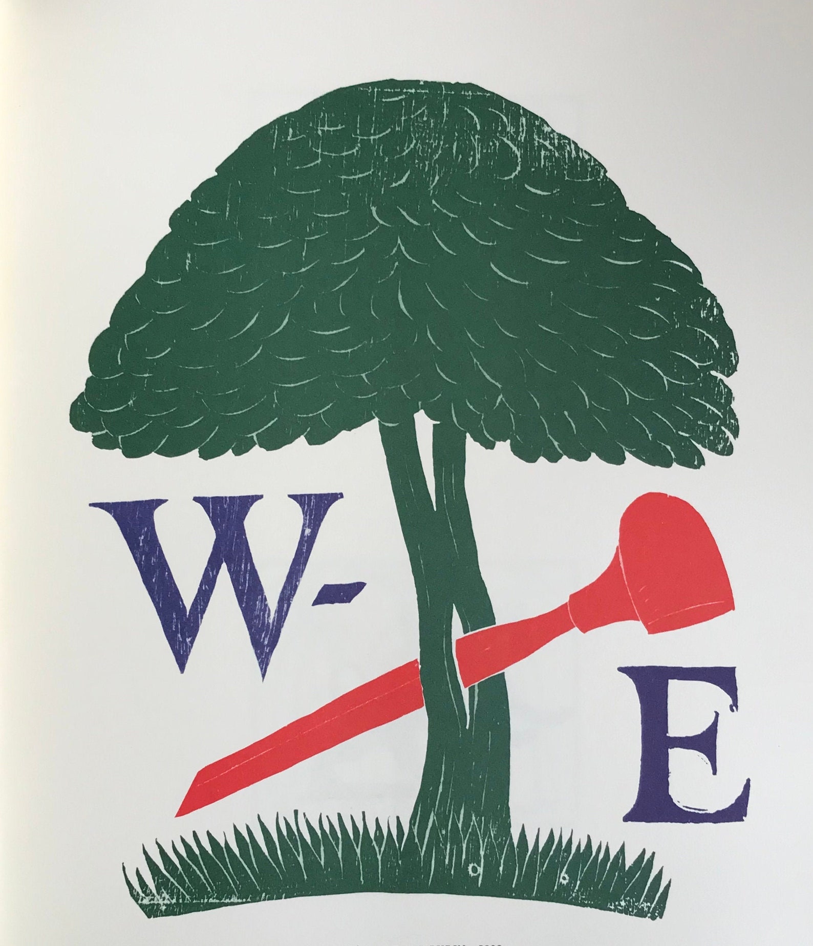 ERIC GILL WOODCUT Print 'tree and Burn' Skelton's - Etsy UK