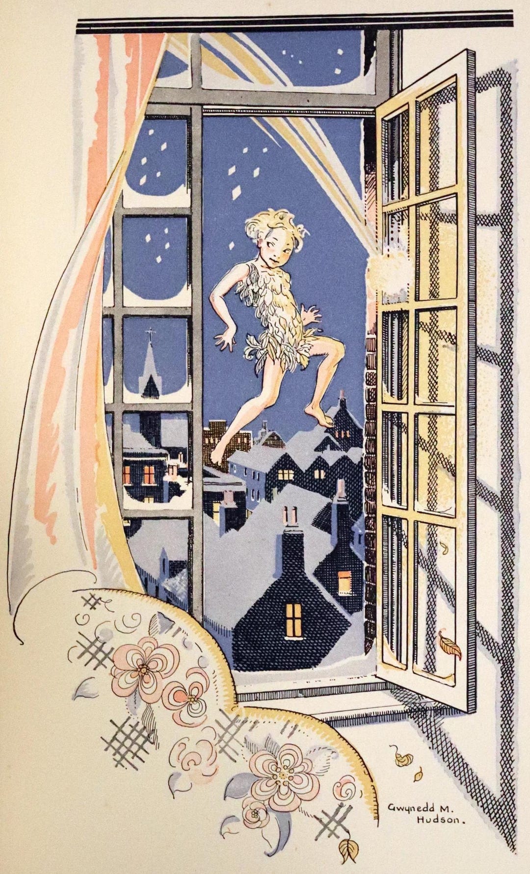 1931 GWYNEDD M.HUDSON 'peter Pan & Wendy' Sheet Size C.9.75x7.5ins. - Etsy