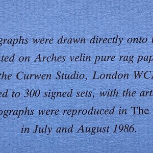 1986 ALAN POWERS SIGNED Lithograph Limited Edition Curwen Press De La ...