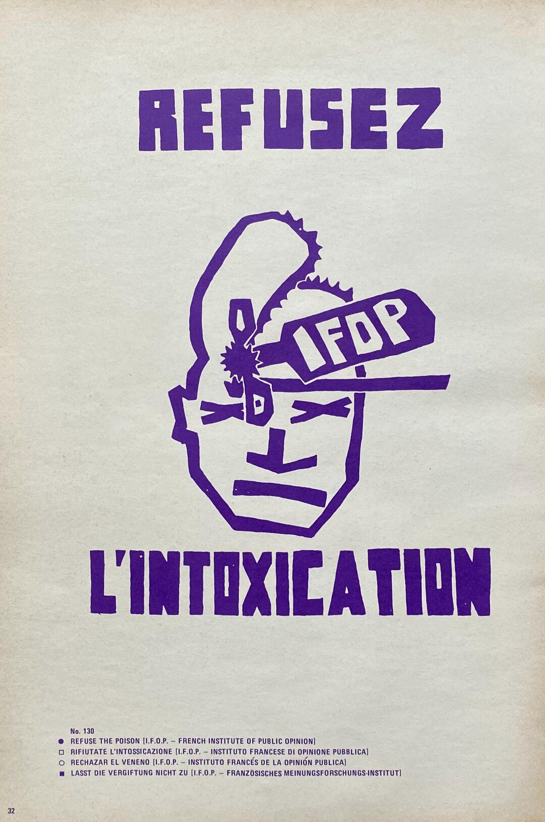 1969 MAY 1968 Paris Revolutionary Poster Atelier Populaire C.16x11ins ...
