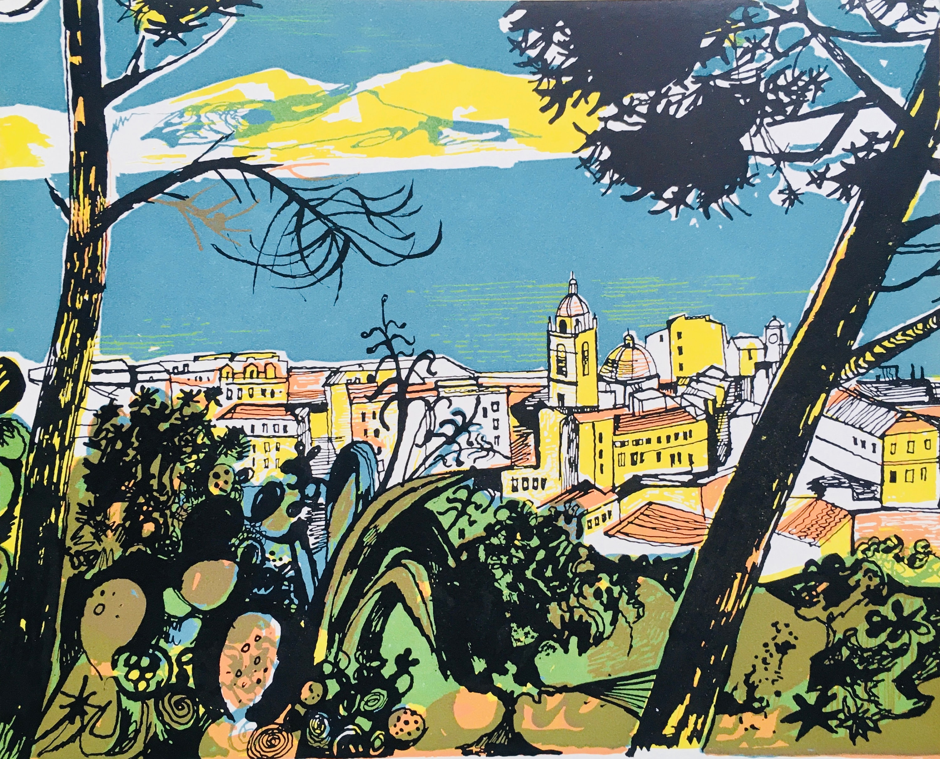 1949 JOHN MINTON First Reprint 'A View of Ajaccio' From 'time Was Away ...