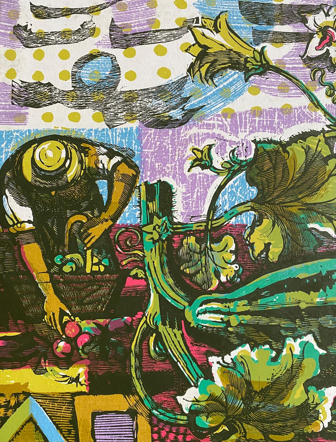 1960 LAURENCE SCARFE LITHOGRAPHED Cover Illustration for Ruari Mclean's ...