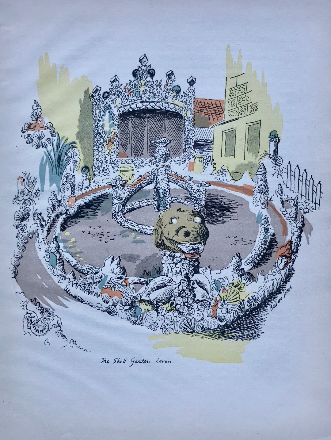 1948 BARBARA JONES 'shell Garden, Leven' Scotland Colour Plate Sheet ...