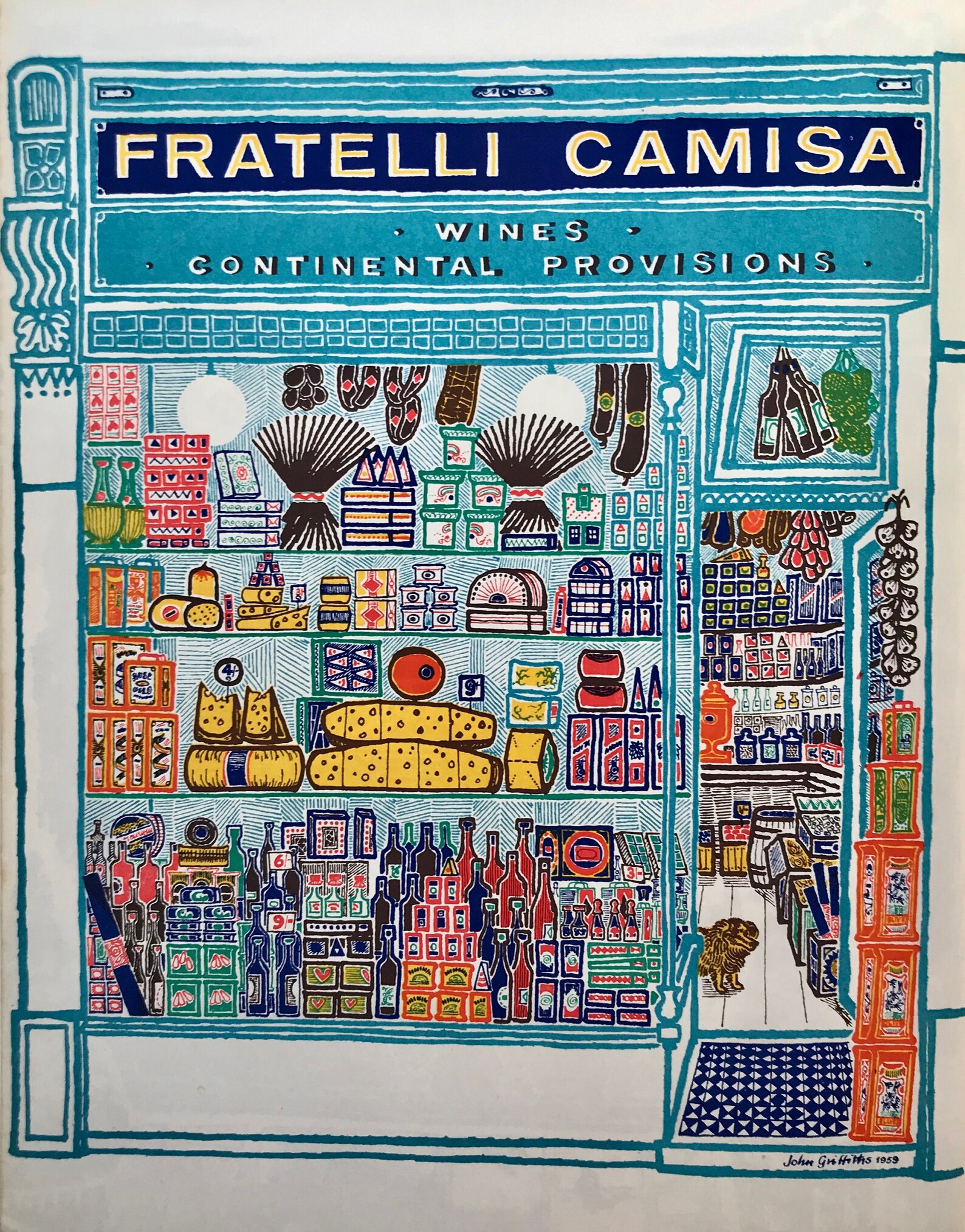 1959 JOHN GRIFFITHS LITHOGRAPH Shop Front Fratelli Camisa - Etsy