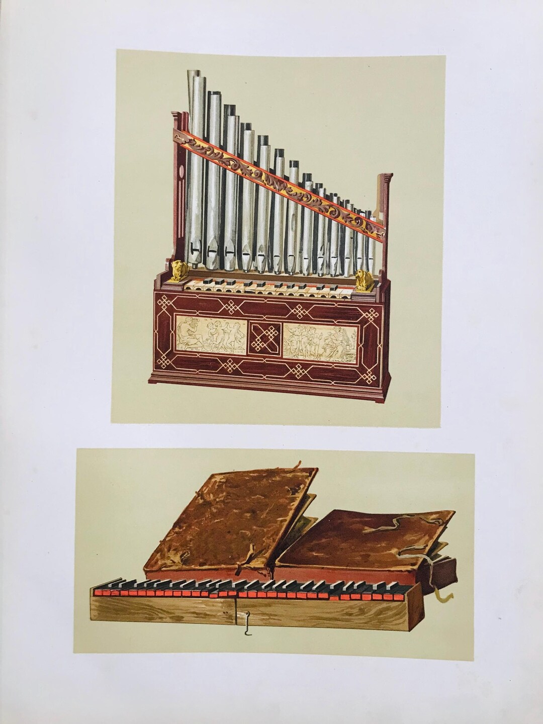 1888 BIBLE REGAL & Portable Organ Lithograph Limited 1st Edition ...