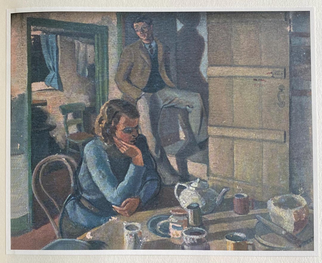 PEGGY ANGUS 'eric Ravilious & Helen Binyon at Furlongs'. Tipped-in ...