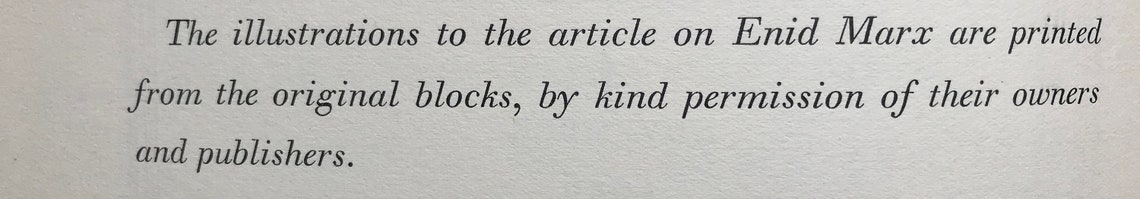 1936 ENID MARX Design for a Calendar Wood Engraving From the - Etsy UK