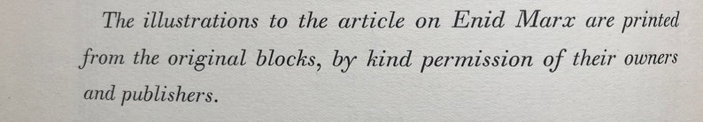 1936 ENID MARX Design for a Calendar Wood Engraving From the | Etsy UK