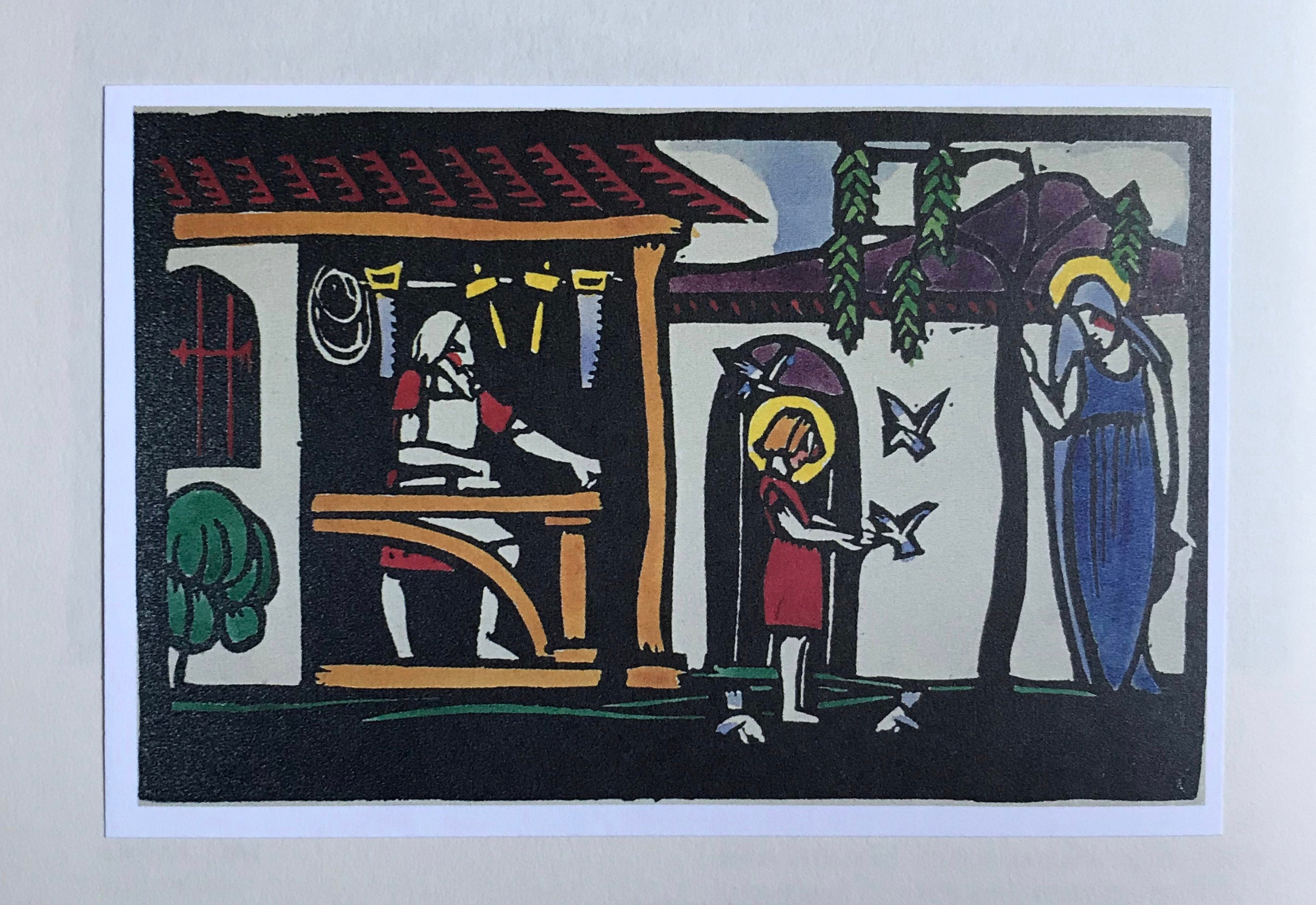 WINIFRED M.GILL Print of Christmas Card Woodcut. Tipped-in - Etsy