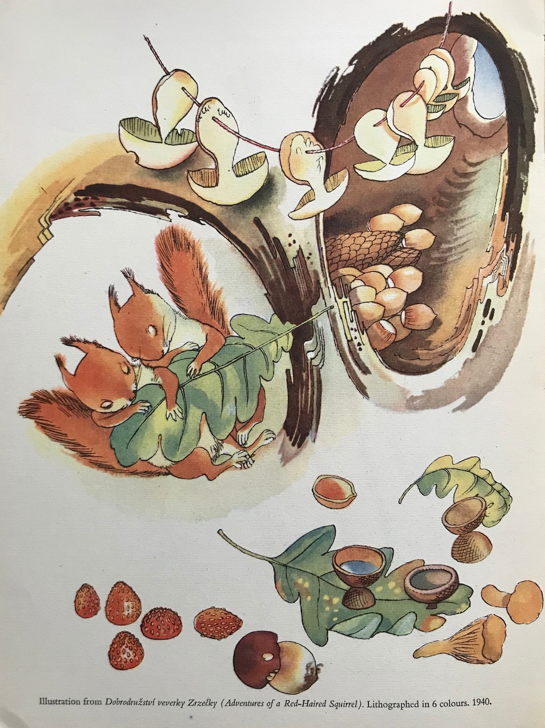 1948 KAREL SVOLINSKY LITHOGRAPH Printed by Průmyslová Tiskárna in 6 ...