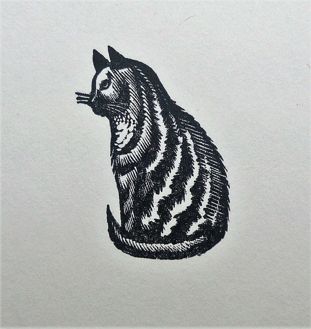 Eric Ravilious (1903-1942) CAT Original Woodcut Printed From 1932 Block ...