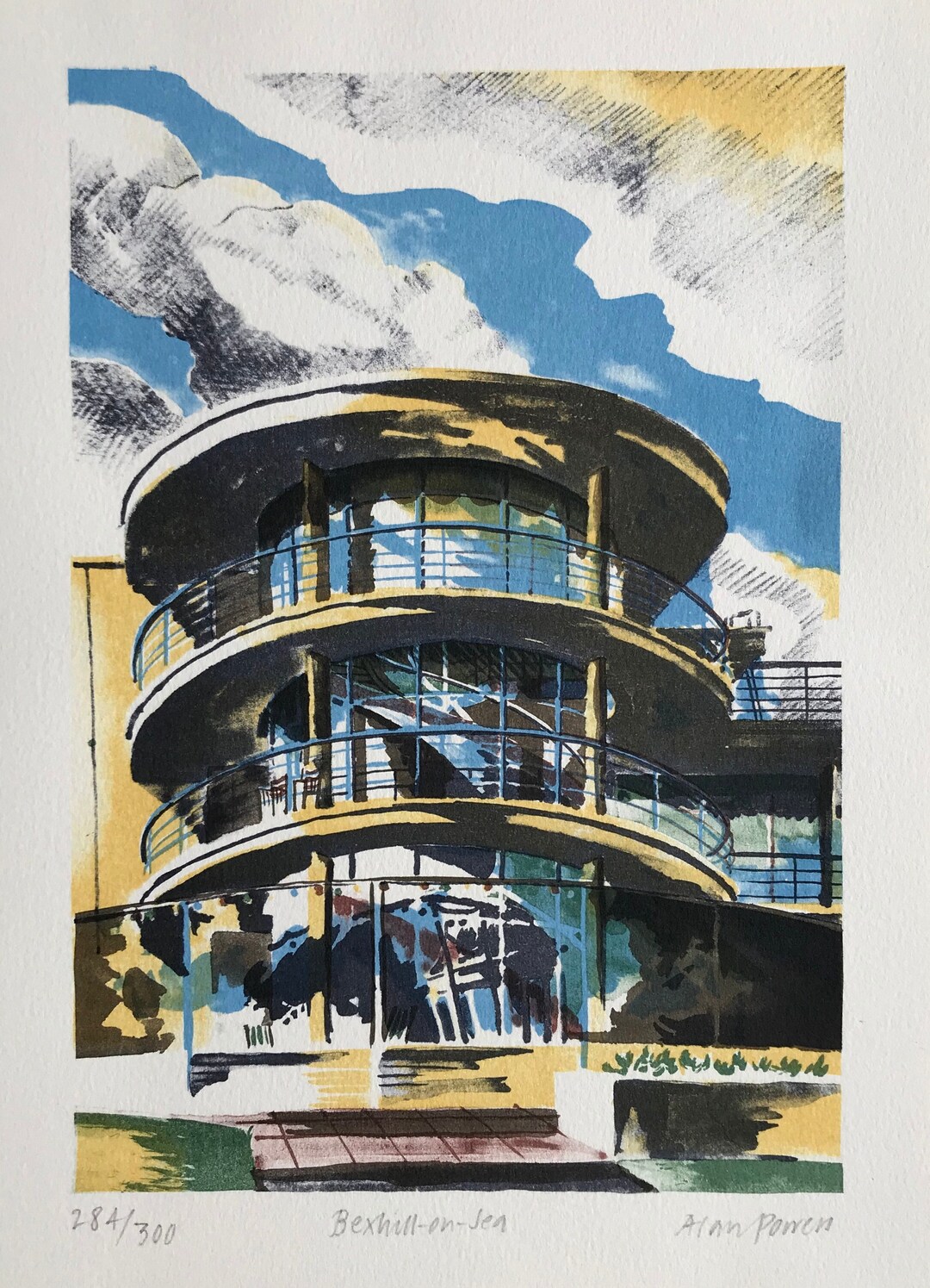 1986 ALAN POWERS SIGNED Lithograph Limited Edition Curwen Press De La ...