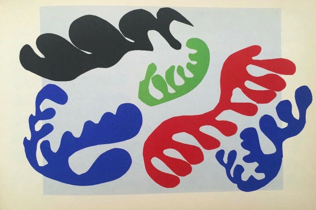 1957 HENRI MATISSE Lithograph 'the Lagoon' Jazz Acrobat Collage Cutouts ...