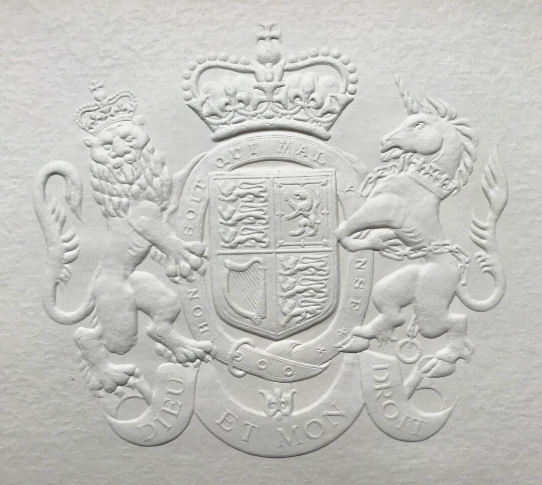 1953. Queen Elizabeth II Coronation Luncheon Menu Cover Blind Stamped ...