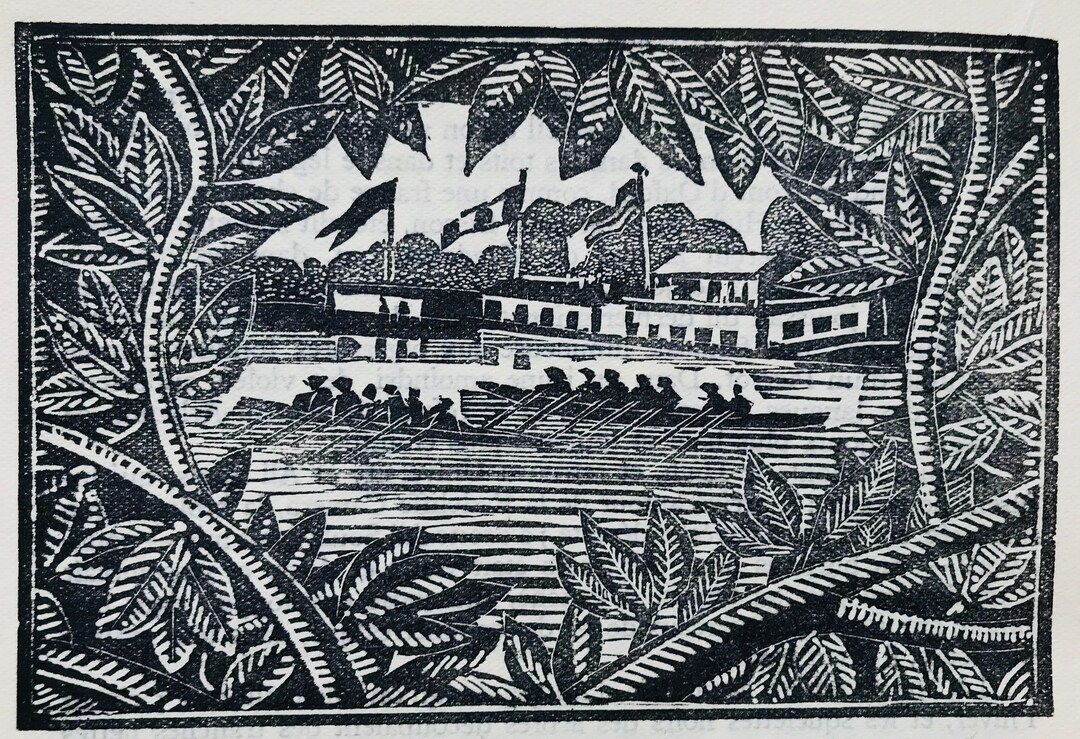 1928 MORIN-JEAN Gravure sur bois pour Oxford et Margaret de Fayard C ...