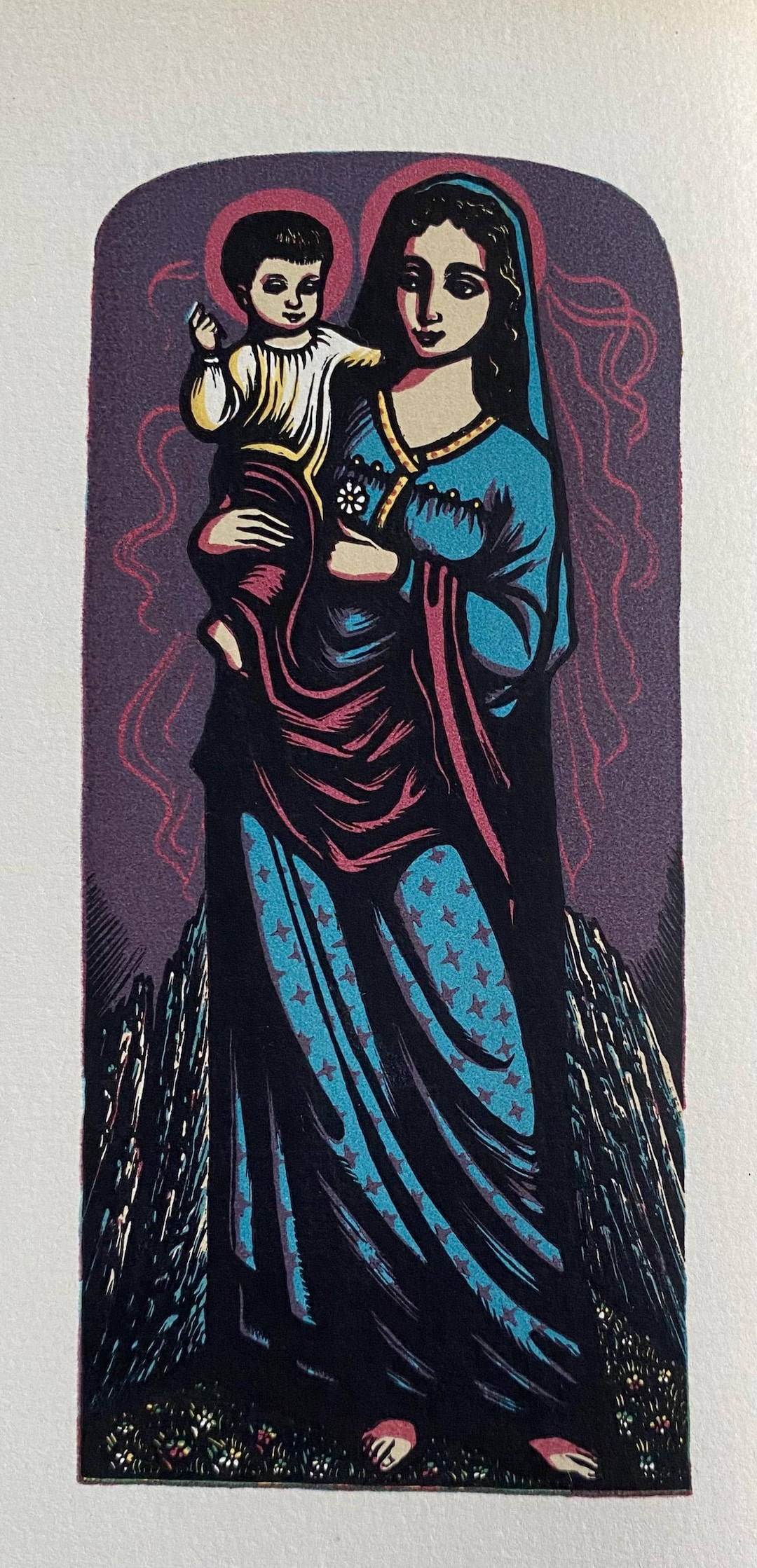 1960 JOHN PETTS Colour Engraving. Printed by Golden Cockerel Press on ...