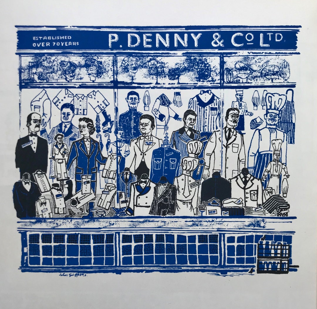 1959 JOHN GRIFFITHS LITHOGRAPH Shop Front Penny and Co. Dean Street ...