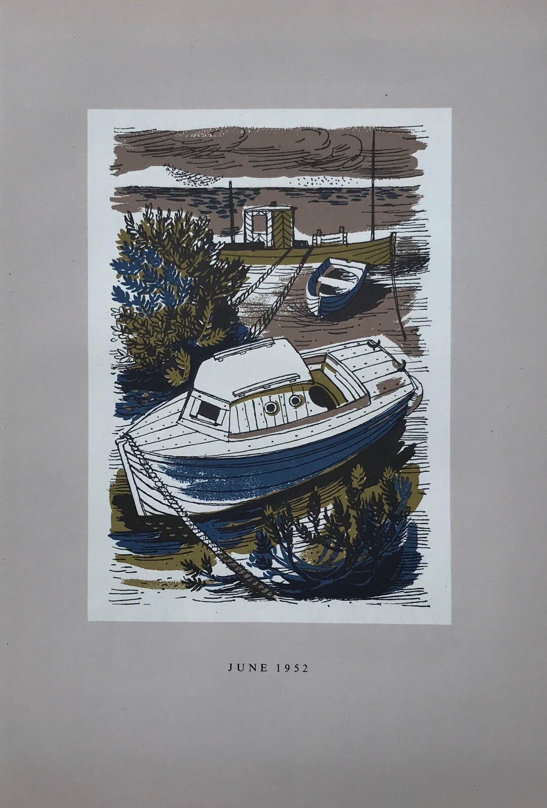 1953 DOREEN ROBERTS LITHOGRAPH Kynoch Press Diary and Notebook (1952 ...