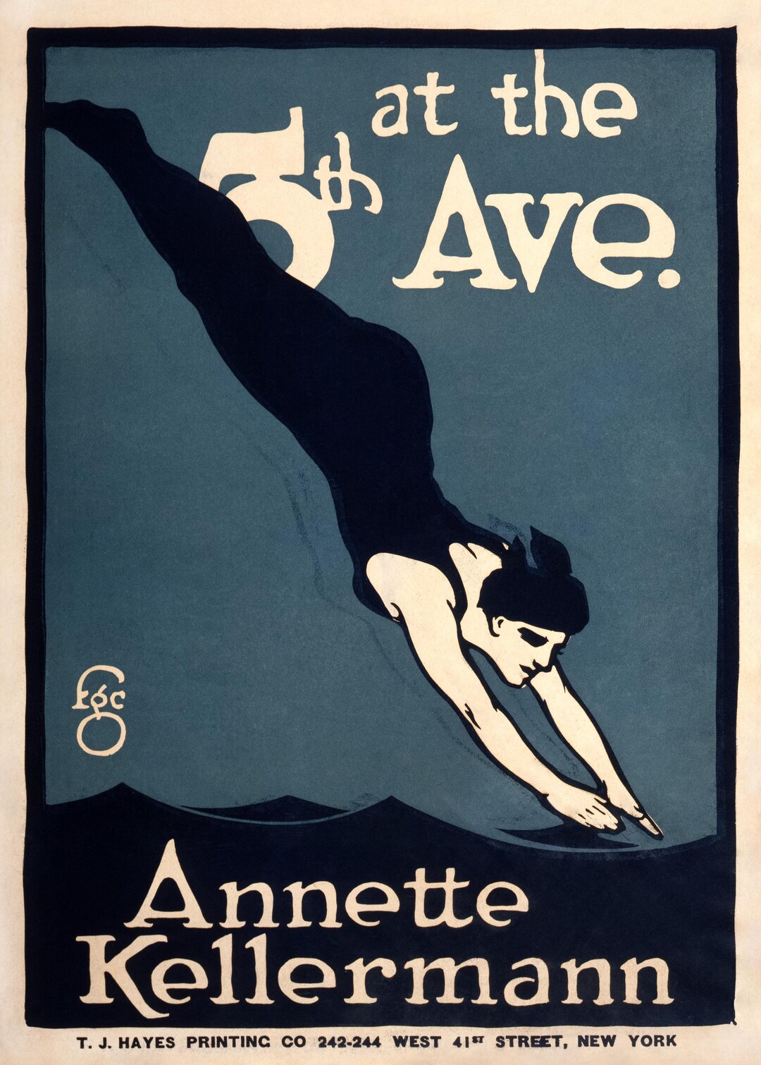 Annette Kellermann at the 5th Ave. Poster Illustration by Frederic G ...
