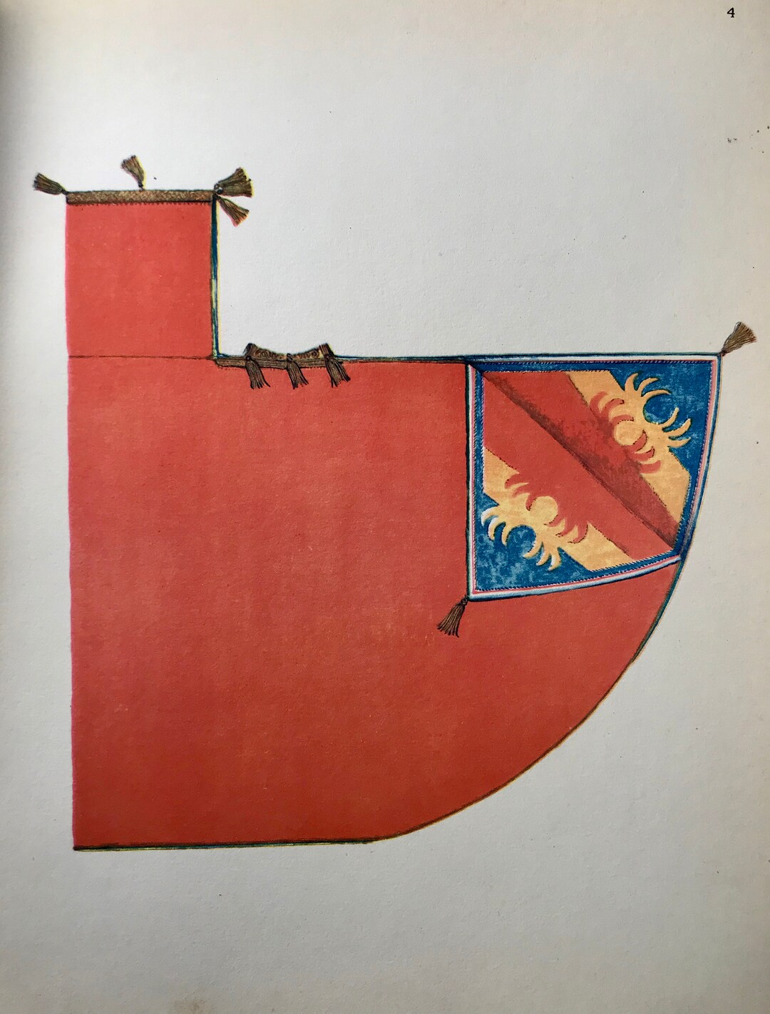 1923 MAX TILKE LITHOGRAPHED Plate of Algerian Burnus North African Man ...