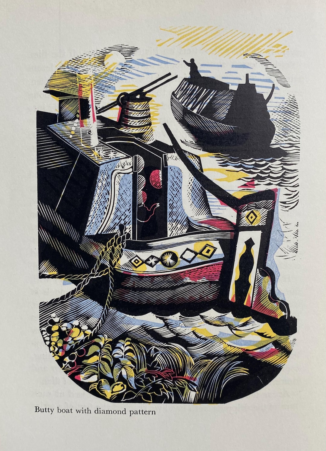 1950 JOHN O'CONNOR Wood Engraving/linocut From Original Block 'diamond ...