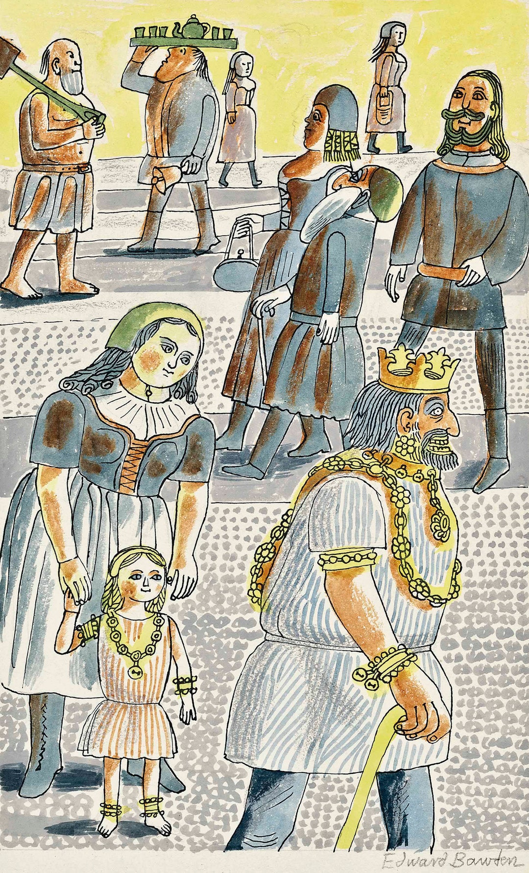1972 Edward Bawden Lithograph Utopia Thomas More (printed by W.S Cowell ...