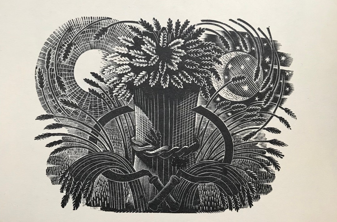 1935 ERIC RAVILIOUS Wood Engraving Curwen Press Signature First Issue ...
