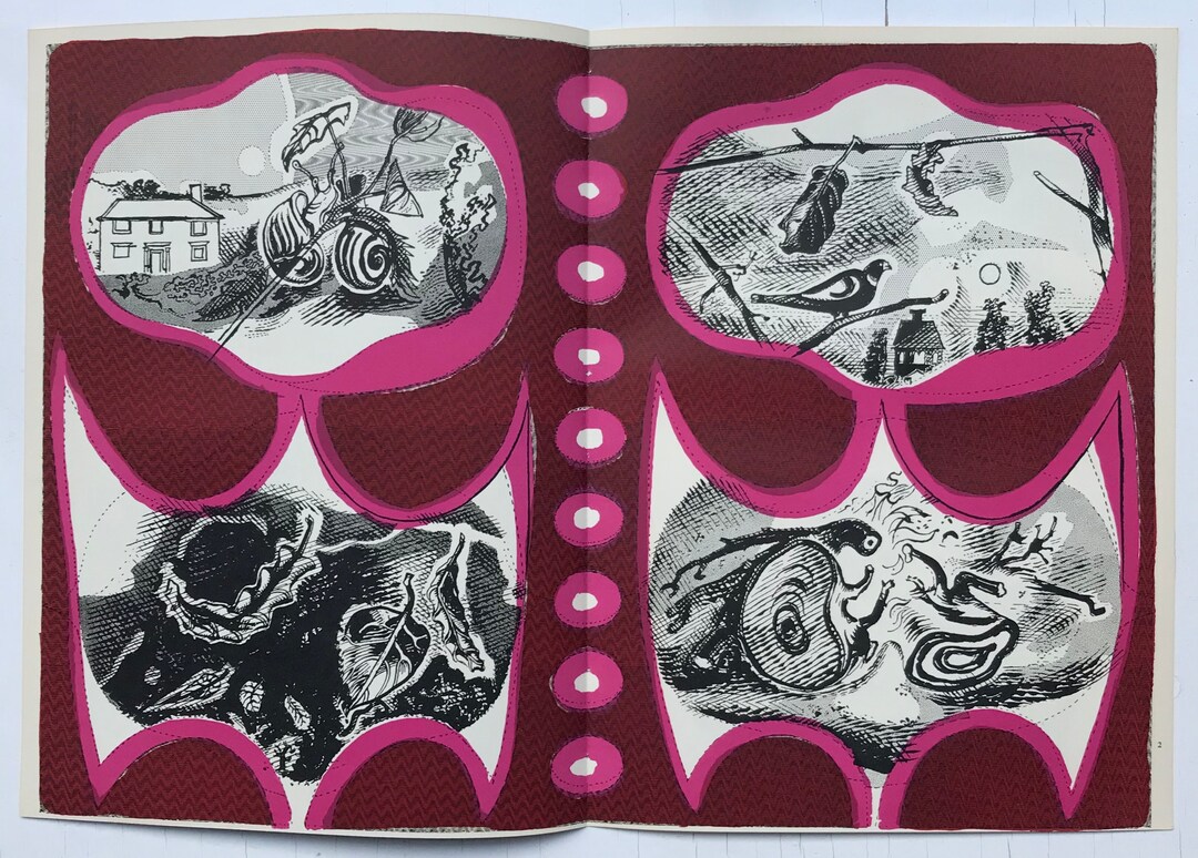 1953 MICHAEL ROTHENSTEIN DOUBLE Page Spread English Countryside Sheet ...
