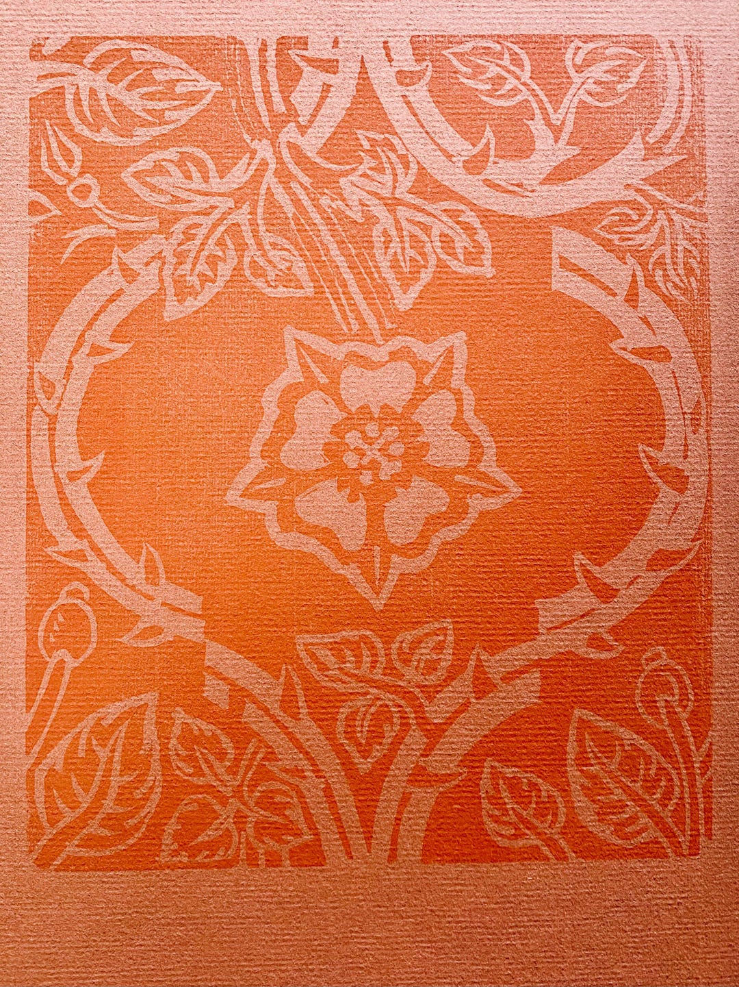 PEGGY ANGUS Linocut of Tile Design Printed From Original Lino. Art for ...