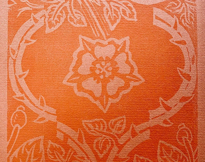 PEGGY ANGUS Linocut of Tile Design Printed From Original Lino. Art for ...