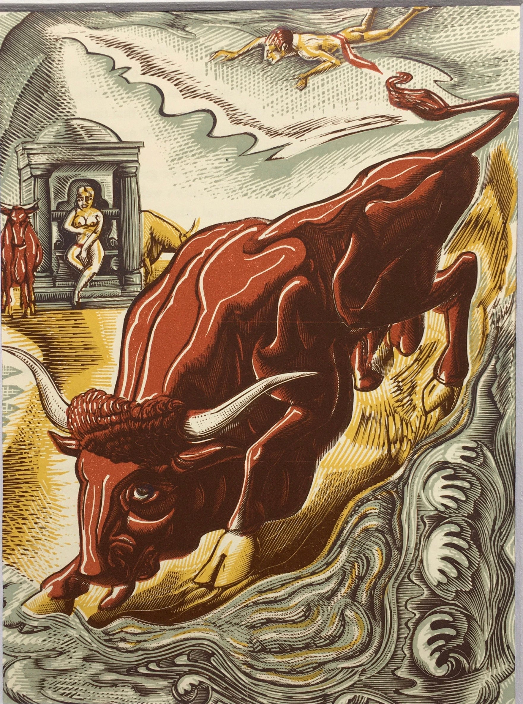1951 Blair Hughes-Stanton 'Europa and the Bull' | Etsy