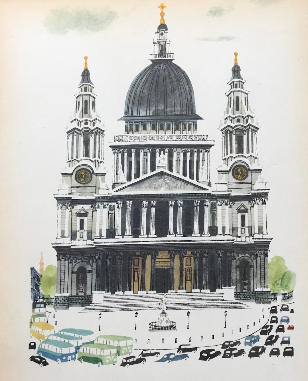 1960 MIROSLAV SASEK 'st Paul's Cathedral' From 'this is London'. Image ...