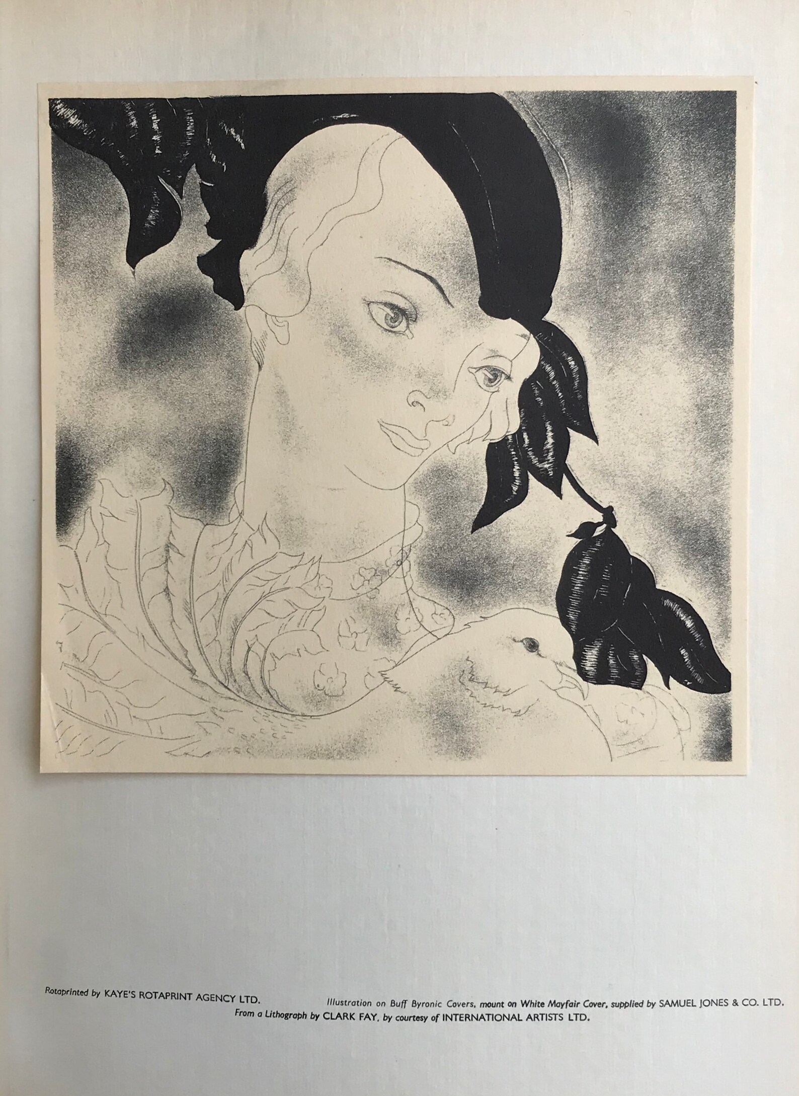 1935 CLARK FAY 'Fashion Portrait' Rotoprint of | Etsy