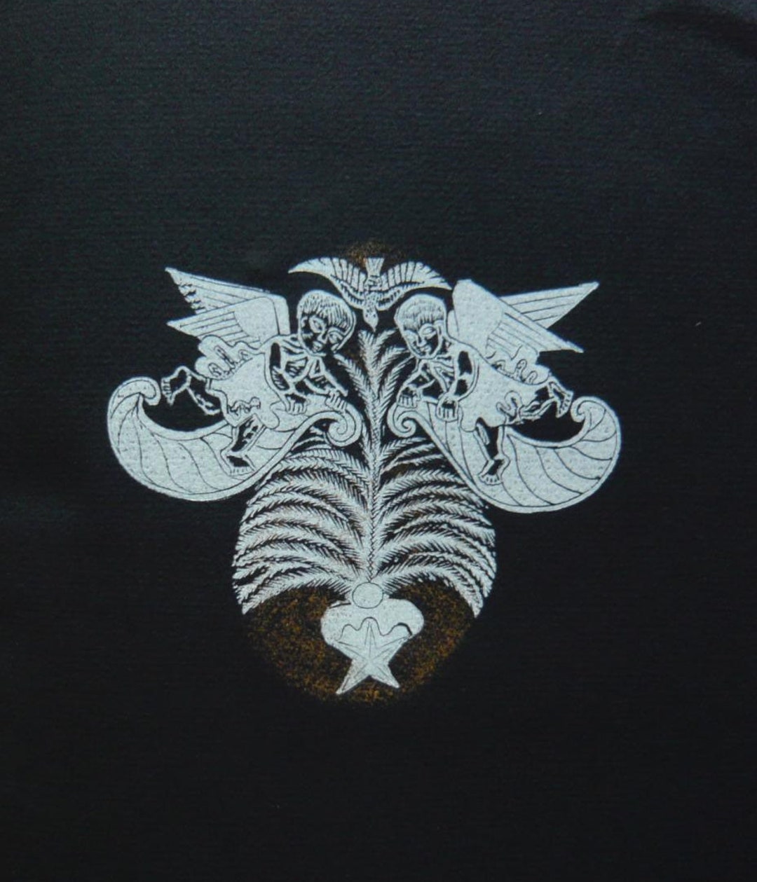 1936 ENID MARX ANGELS Wood Engraving Design for a Christmas Card From ...