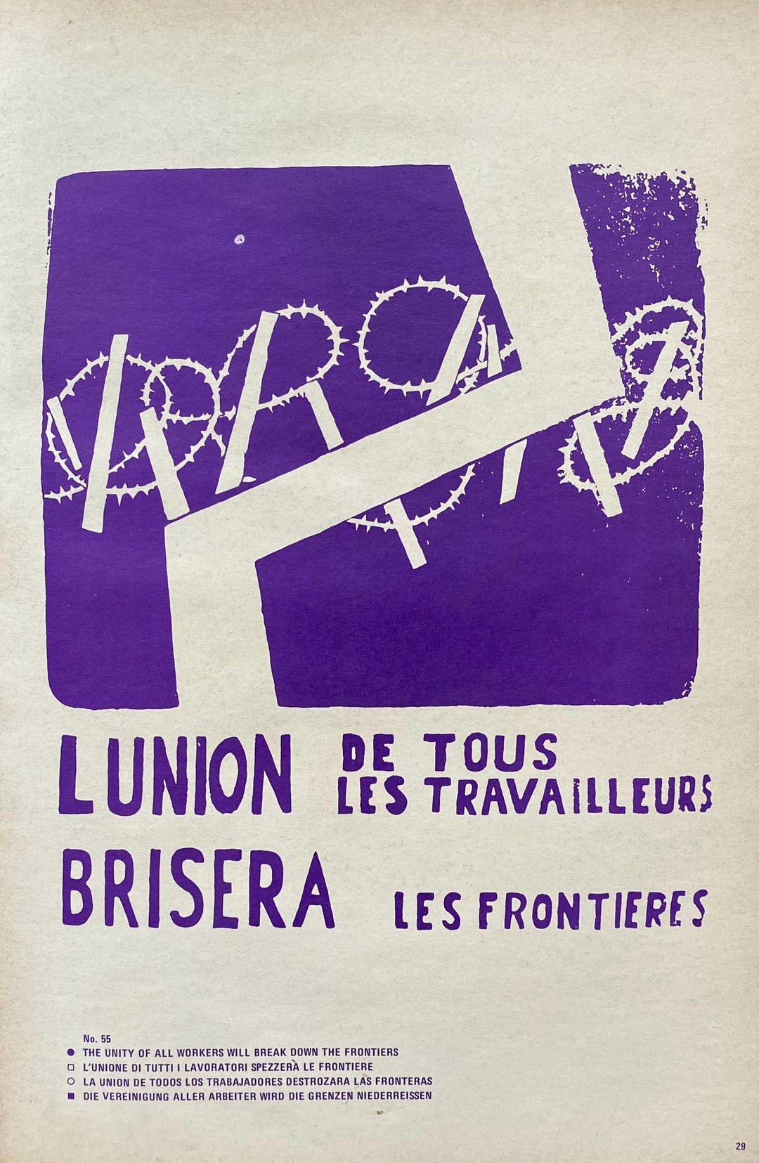 1969 MAY 1968 Paris Revolutionary Poster Atelier Populaire C.16x11ins ...
