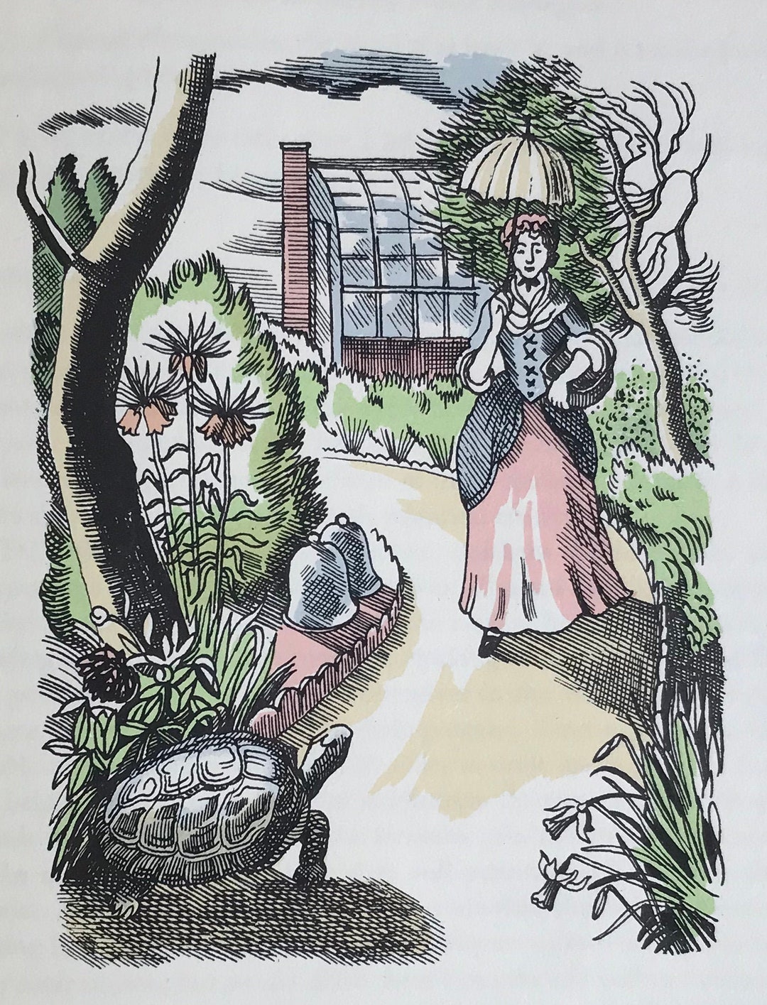 1972 JOHN NASH LITHOGRAPH Ltd Edition ganzseitige Farbe W.S.Cowell Ltd ...