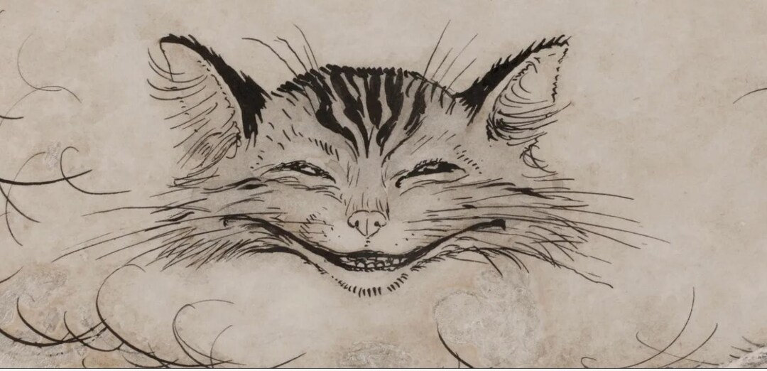 ARTHUR RACKHAM the Cheshire Cat Alice in Wonderland. Printed on ...
