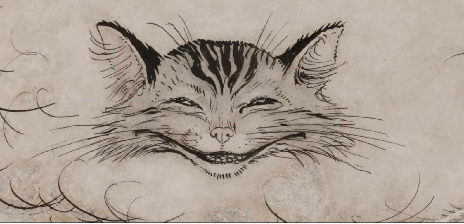 ARTHUR RACKHAM the Cheshire Cat Alice in Wonderland. Printed on ...
