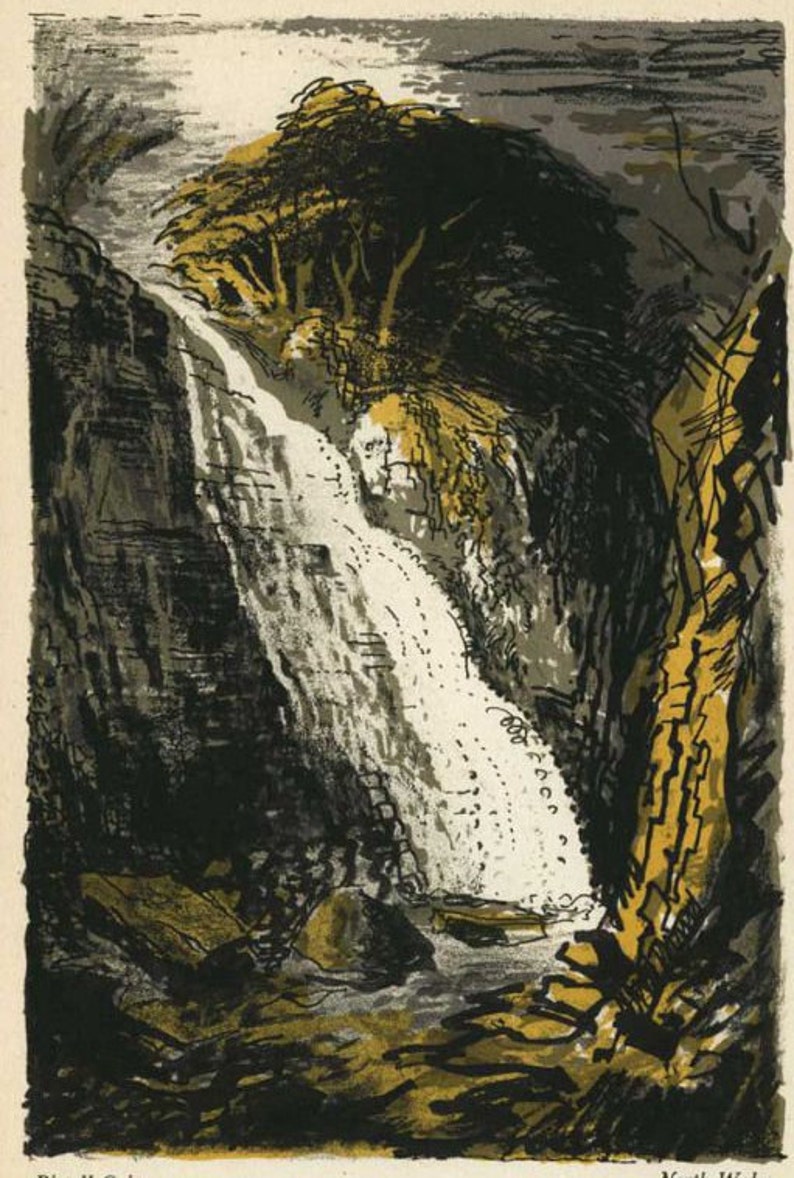 1949 John Piper Lithograph North Wales PISTYLL CAIN Shenval - Etsy UK