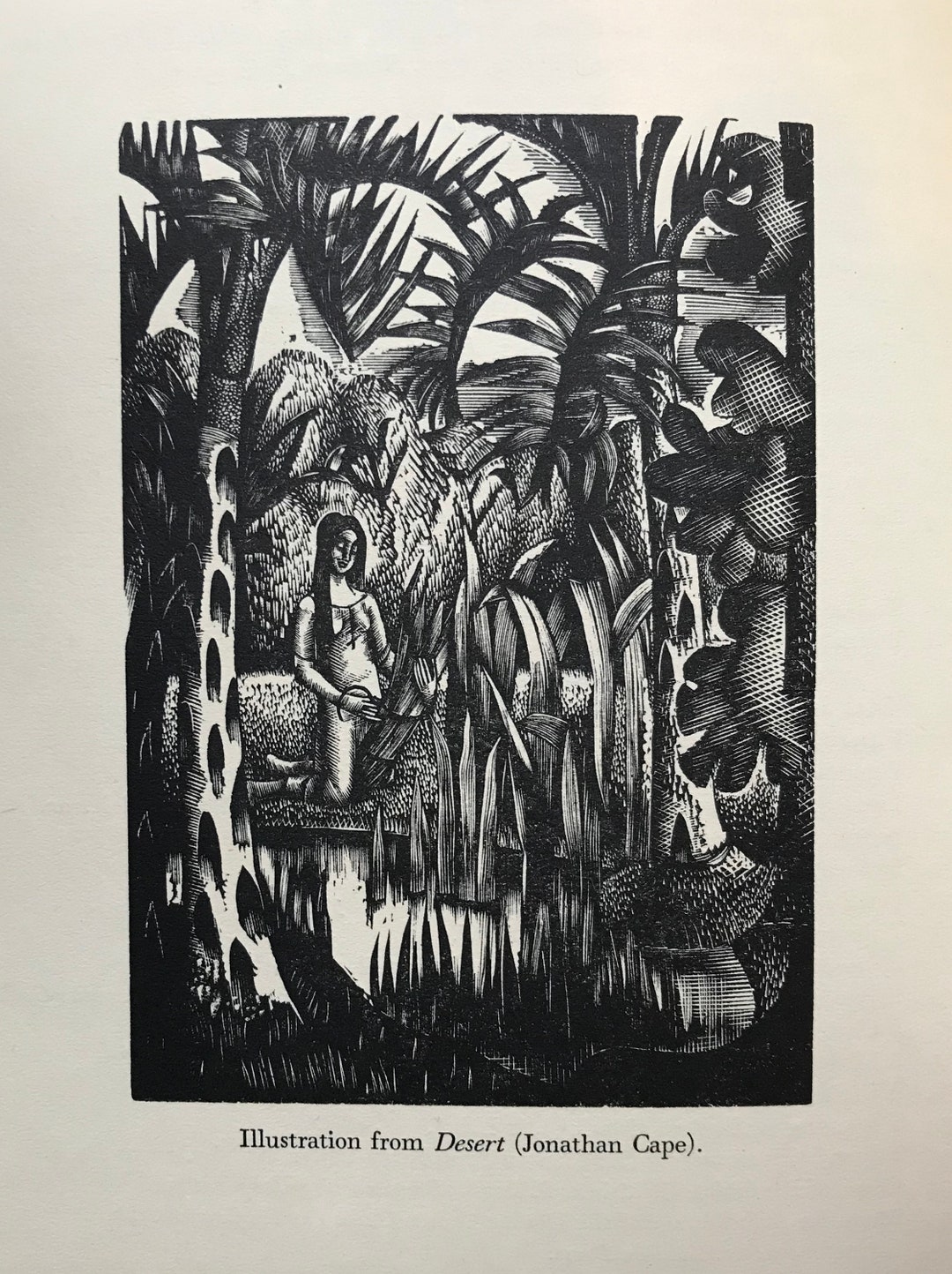 1935 ERIC RAVILIOUS 'DESERT' Wood Engraving Curwen Press Signature ...