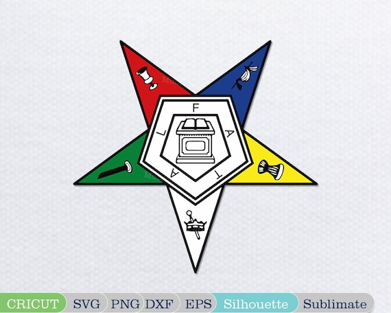 Order of the Eastern Star Svg Masonic Logo Symbol Png OES - Etsy