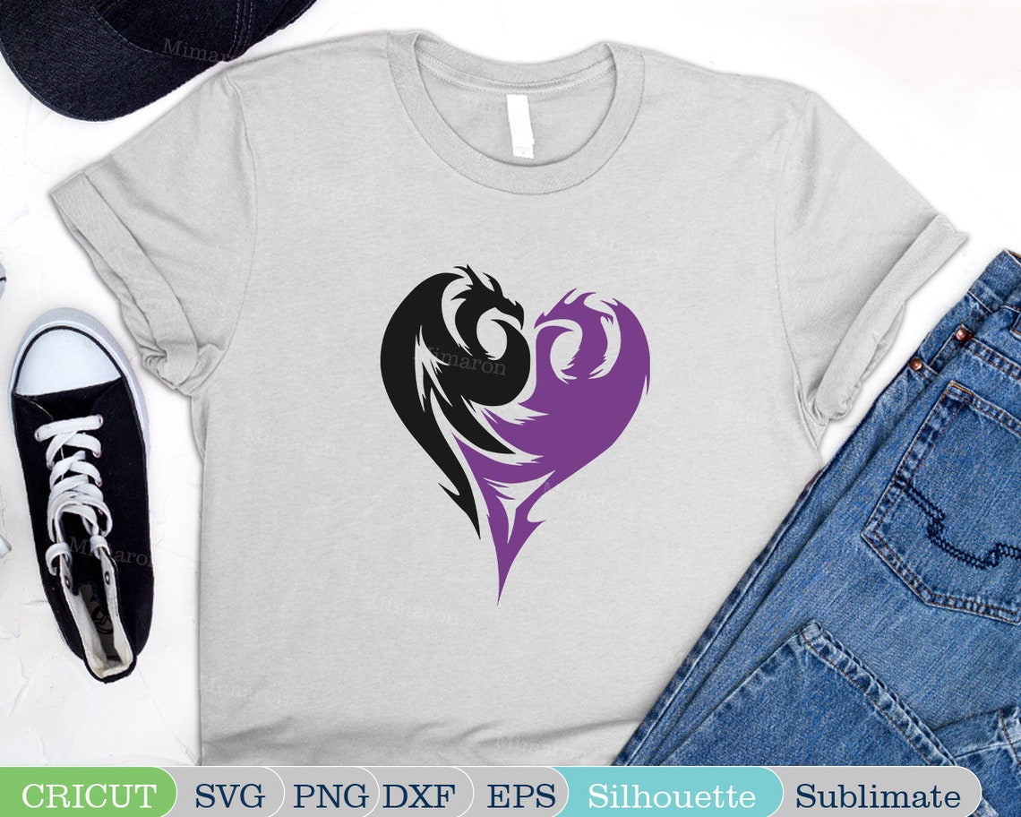 Descendants design Svg Dragons Heart Png Halloween design | Etsy