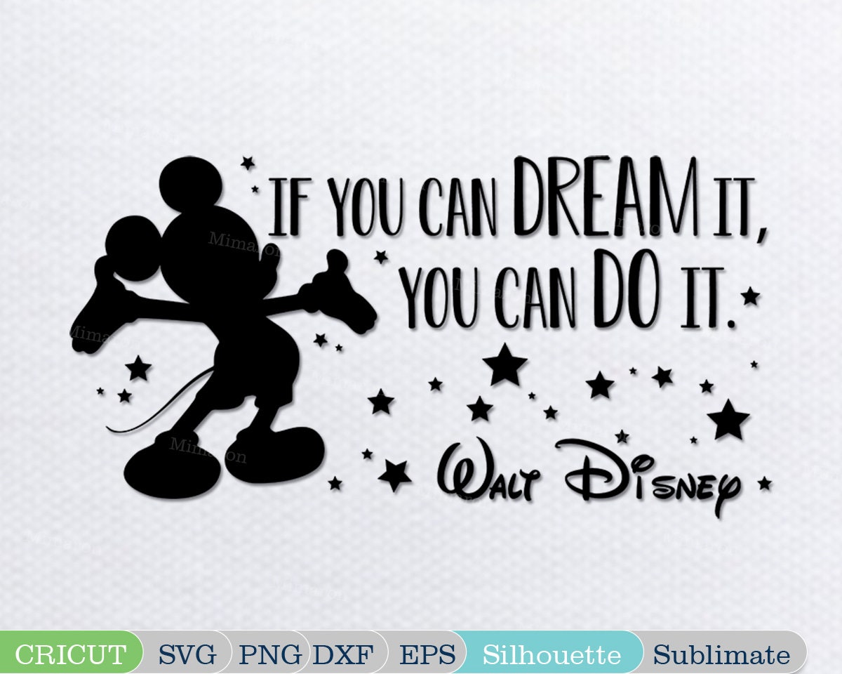 Inspiration Quote Svg If you can Dream it You can Do it Png | Etsy