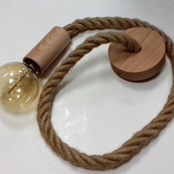 Rope Pendant Light - Etsy