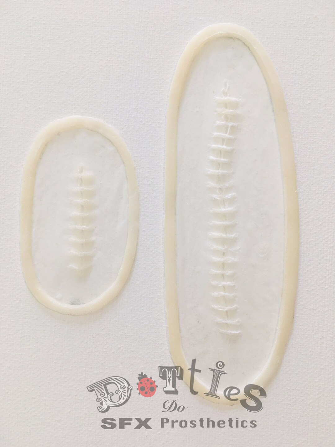 2 Pack Unpainted Silicone Prosthetic, Large and Small Stitches ...