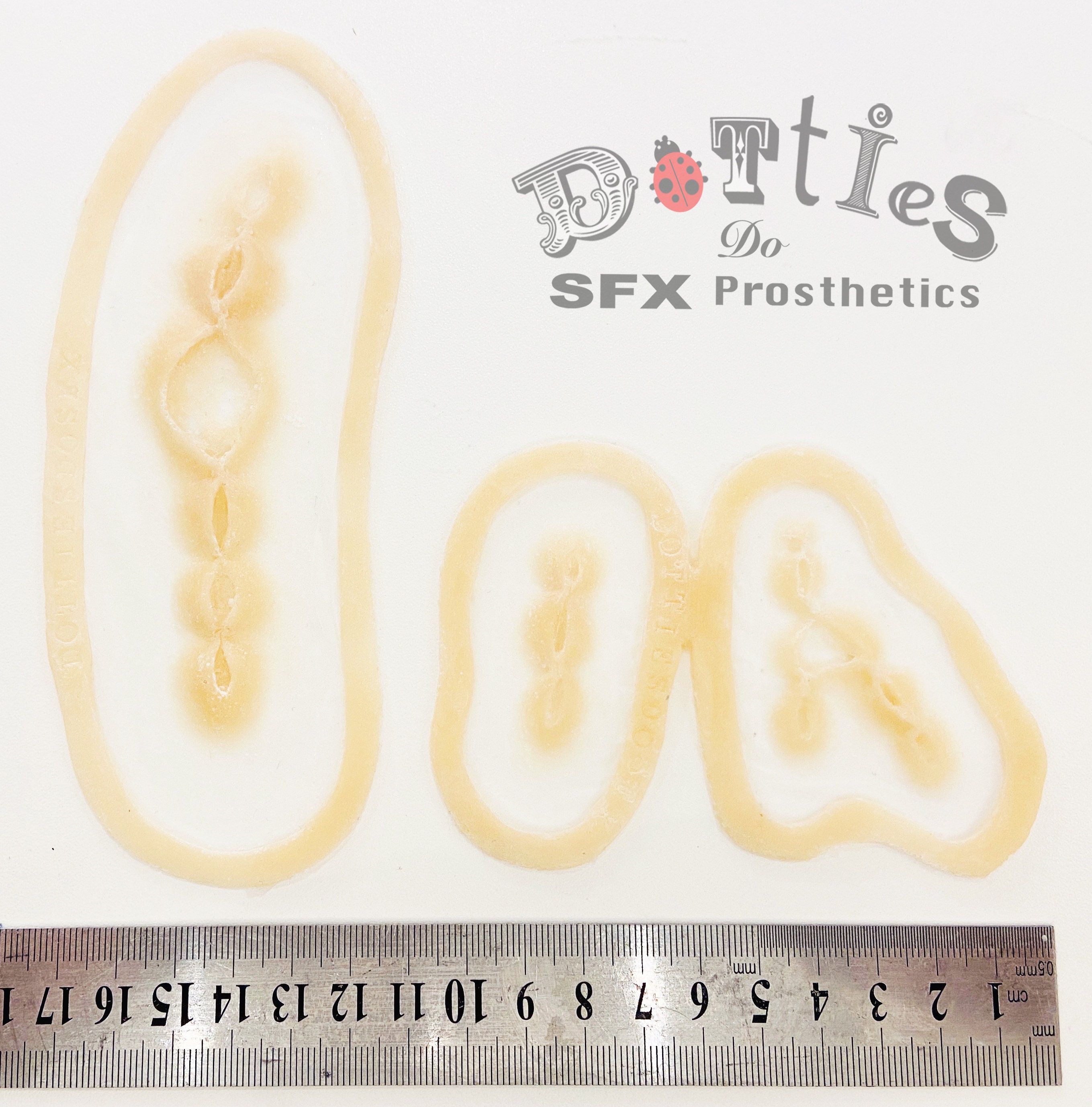 3 pieces Unpainted Silicone Prosthetic deep stitches | Etsy