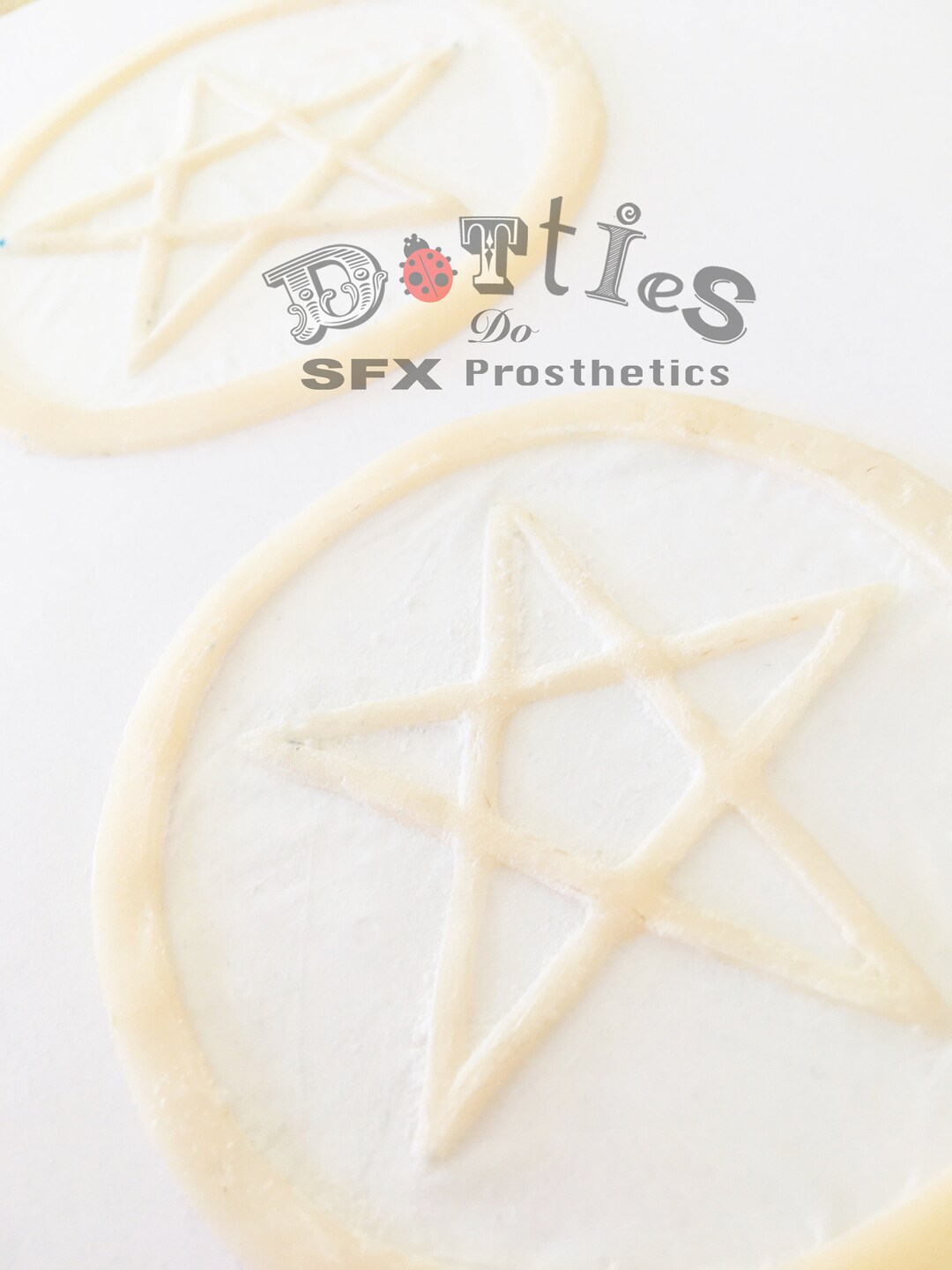 2 Pack Unpainted Silicone Prosthetic, Pentagram Scar - Etsy