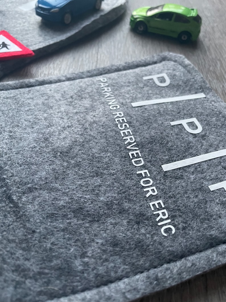 Custom Made Handmade Felt Car Mat Age Number Letter Novelty Car Track ...