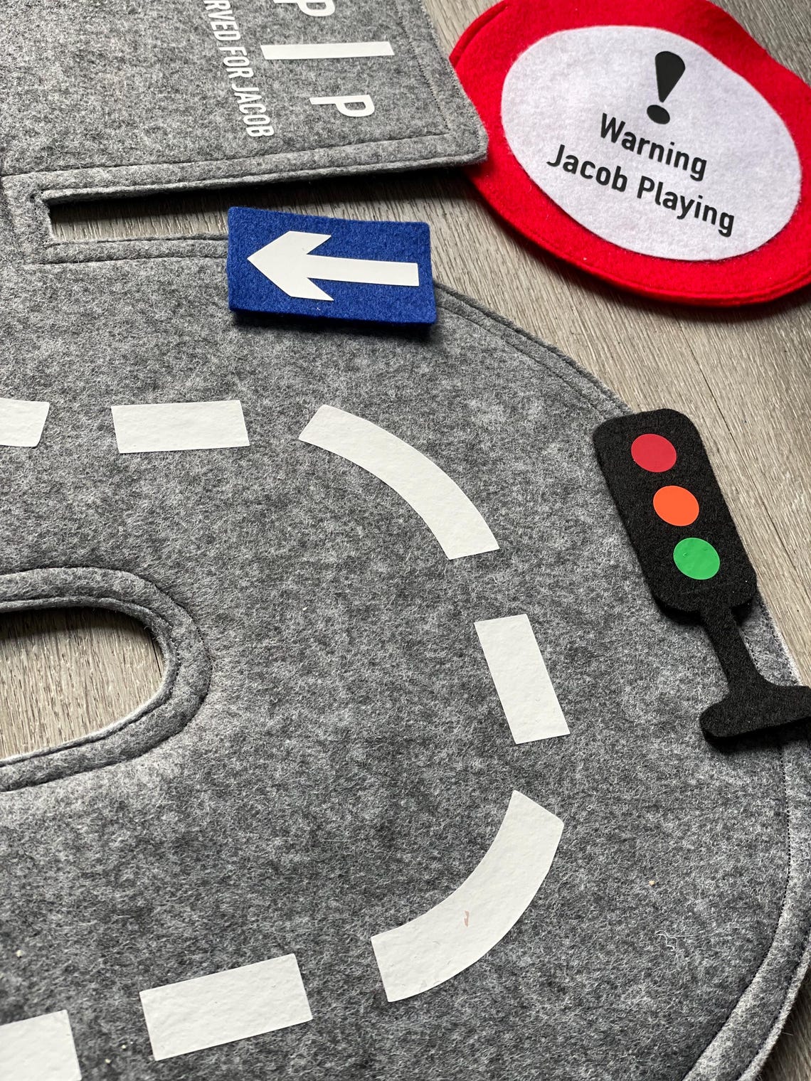Custom Made Handmade Felt Car Mat Age Number Letter Novelty Car Track ...