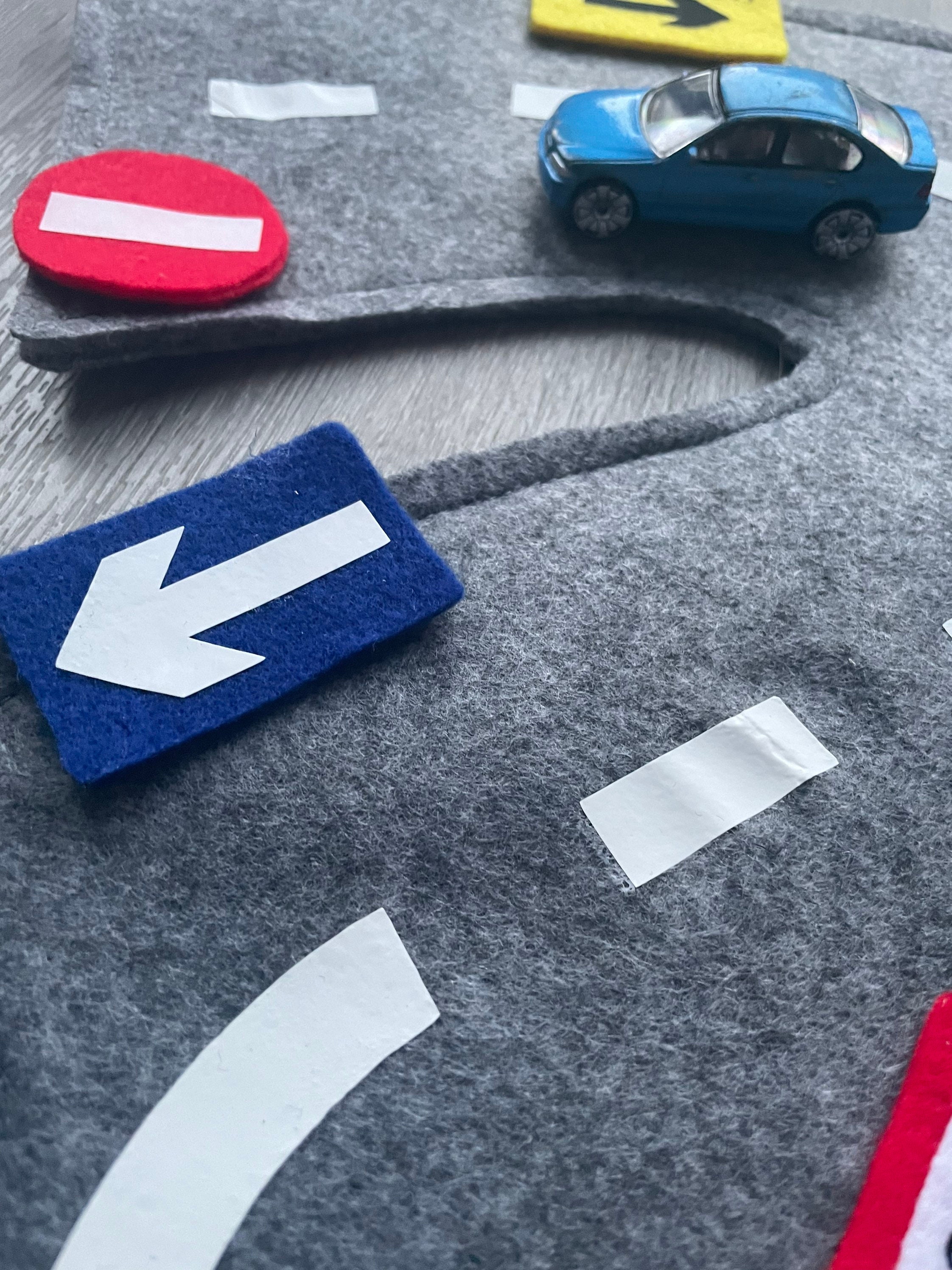 Custom Made Handmade Felt Car Mat Age Number Letter Novelty Car Track ...